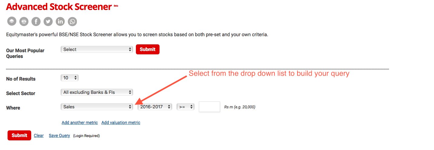 Best stock screener available for indian stock market